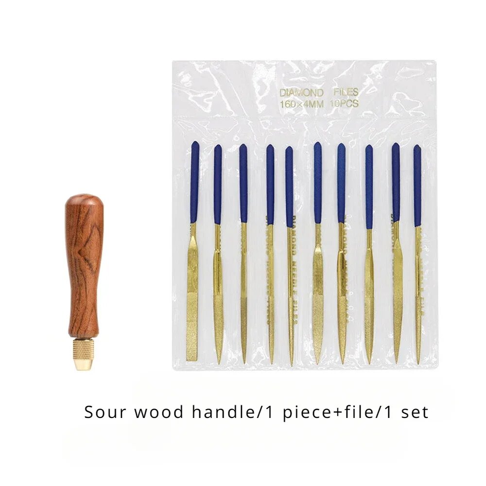 Мини-напильник LTOOLS с деревянной ручкой, алмазный C