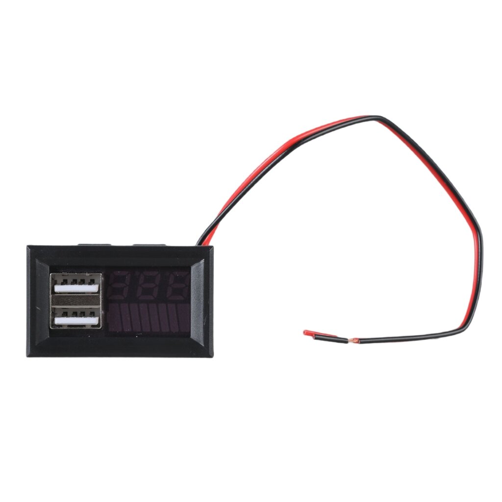 Светодиодный цифровой дисплей вольтметр для DC12V автомобилей мотоциклов транспортных средств USB 5V2A выход 12.6V аккумулятор вольтметр тестер