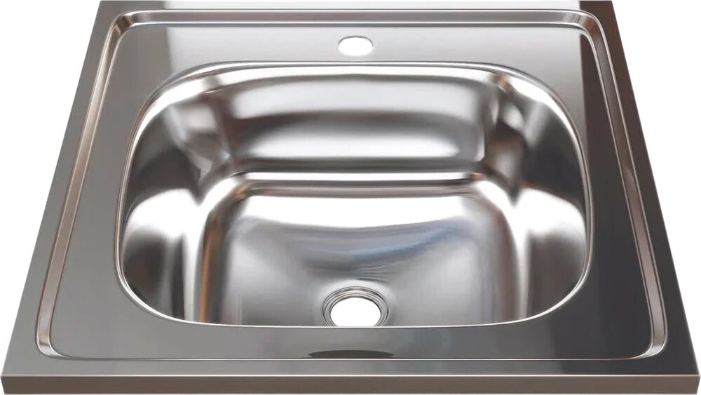 Мойка кухонная Mixline 527965 металлическая, 50x50, мойка для кухни, квадратная, российская
