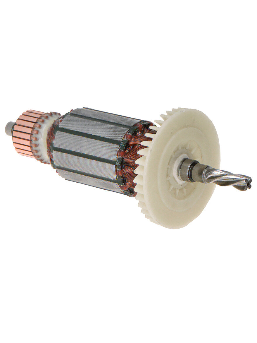 Ротор (якорь) (L-139 мм, D-35 мм, 4 зуба, наклон влево) для дрели ELITECH ЕВ0510