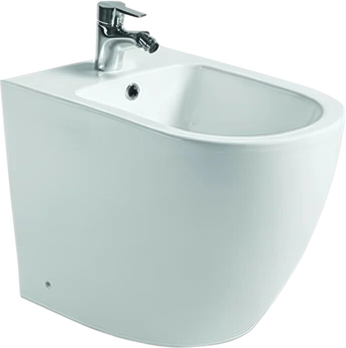 Биде напольное SantiLine SL-50 SL-5051 глянцевое белое