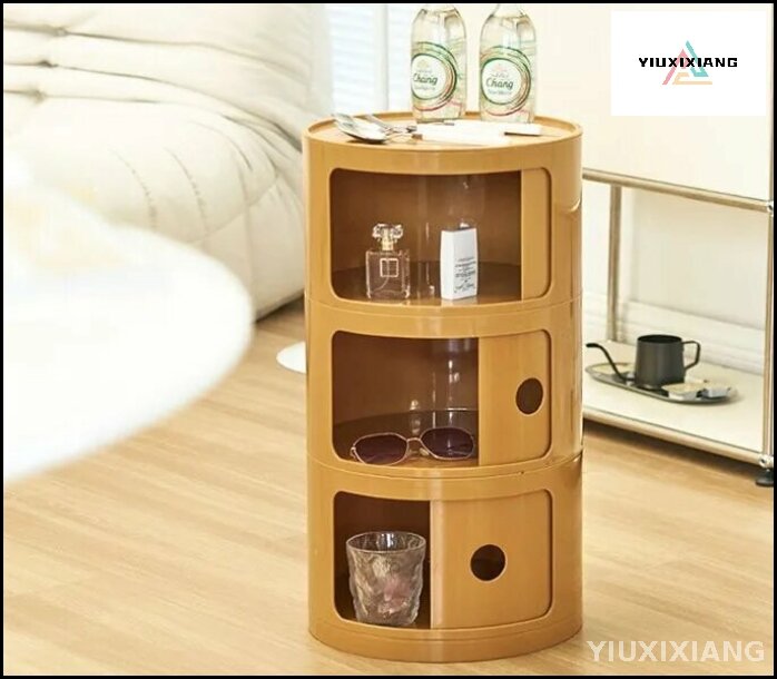 Эксклюзивная желтая тумба с тремя ящиками 32х32х58 см