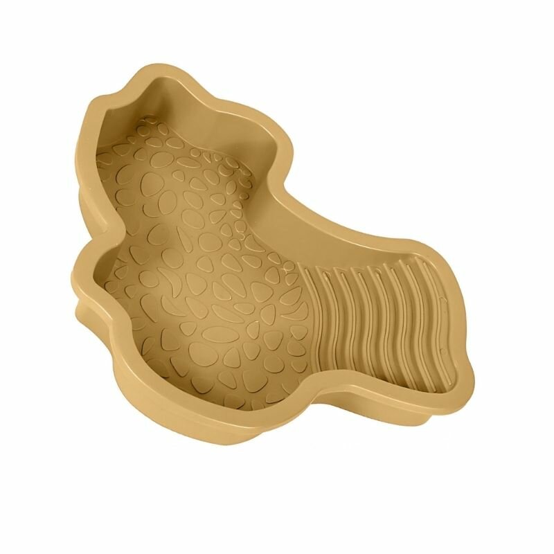 Бассейн для купания черепахи-амфибии, большой бассейн воды и корма домашних животных (без внешней лестницы)-коричнево-желтый