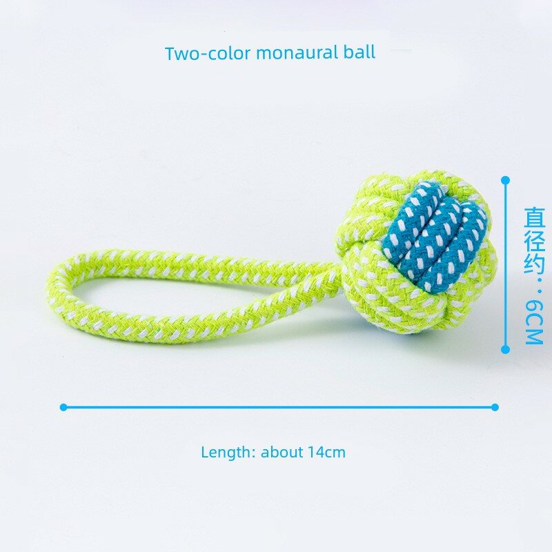 Игрушка для собак для прорезывания зубов, прочная жевательная игрушка для Тедди, Корги, Померанского шпица, узел-мяч,