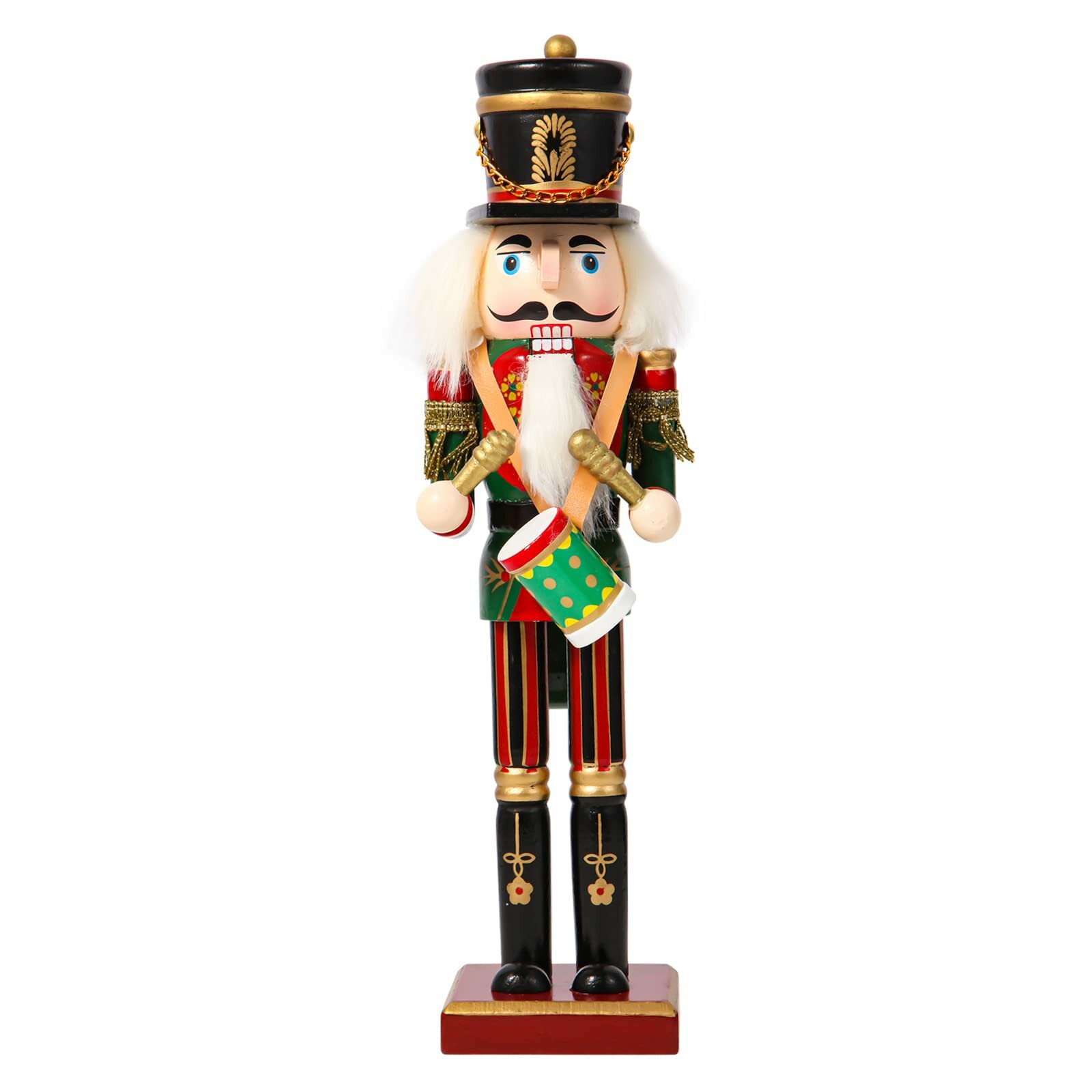Nutcracker Ornament, 12 inch Traditional Painted Wooden Nutcracker Soldier Doll, Nutcracker Figures Holiday Party Tabletop Christmas Decorations