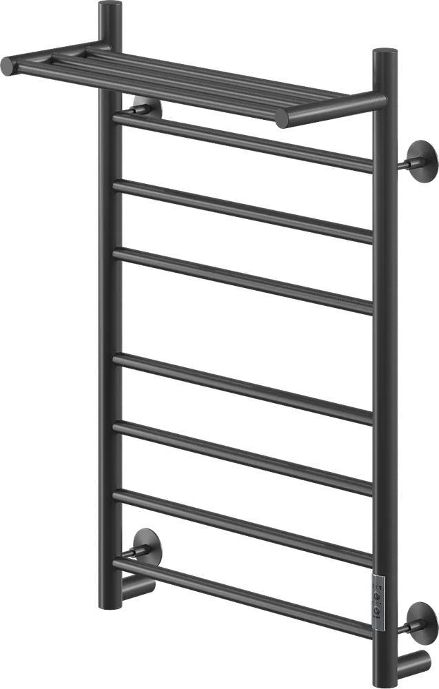 Полотенцесушитель электрический Ника Way 2 80/50, с полкой, матовый черный RAL9005 WAY-2 80/50 с/п черн U