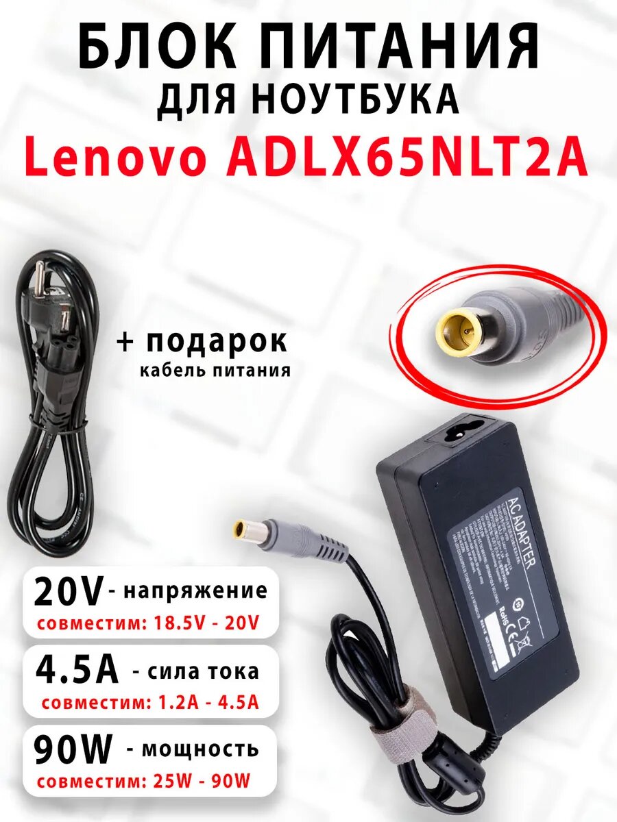 Зарядка для ноутбука Lenovo ADLX65NLT2A