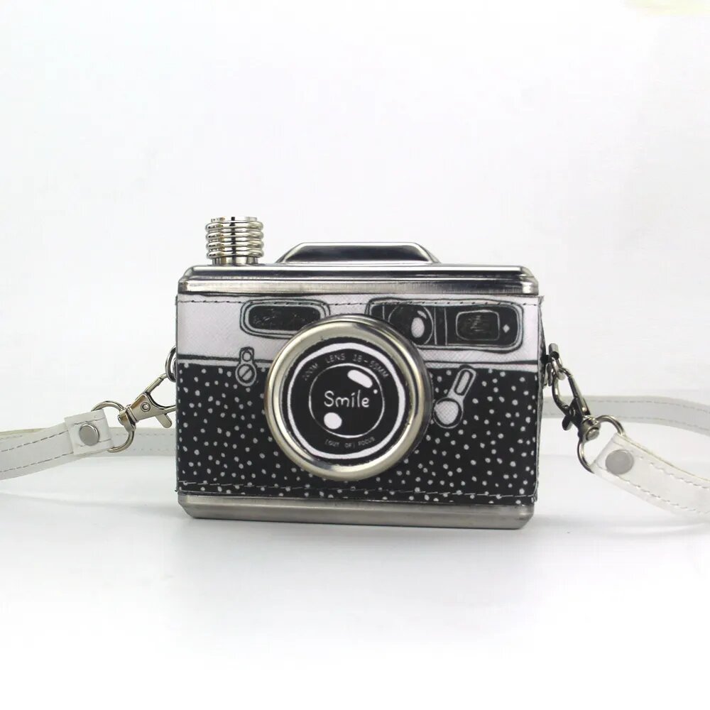 Фляга 300 мл, белый, черный