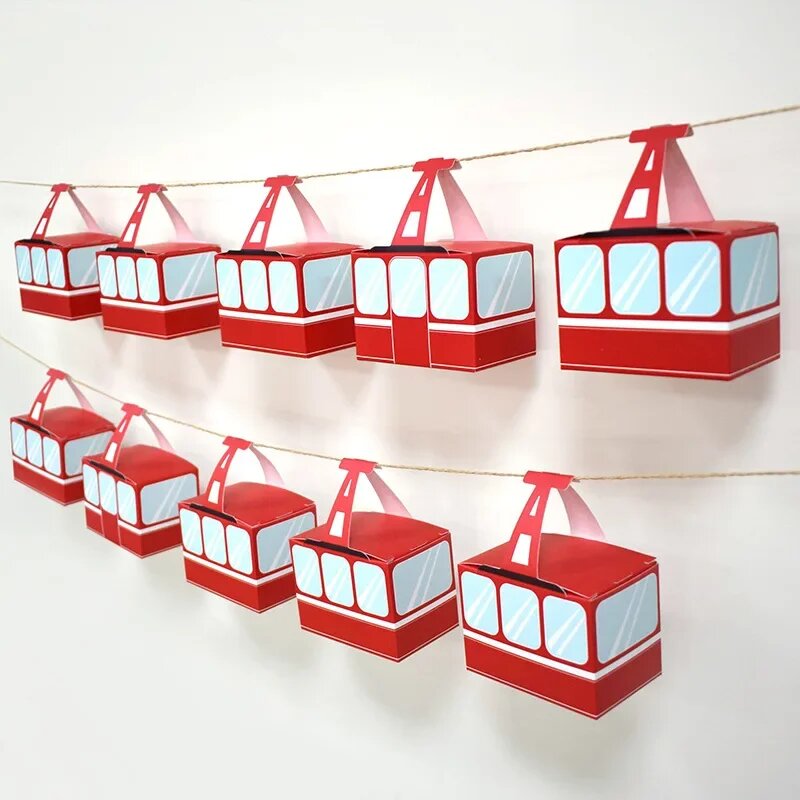 Картонная коробка для печенья в форме автомобиля, набор из 10 штук