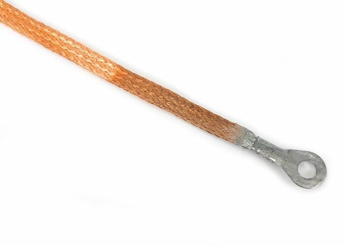 Провод массы косичка (L-380 мм, шир-8 мм.) медный