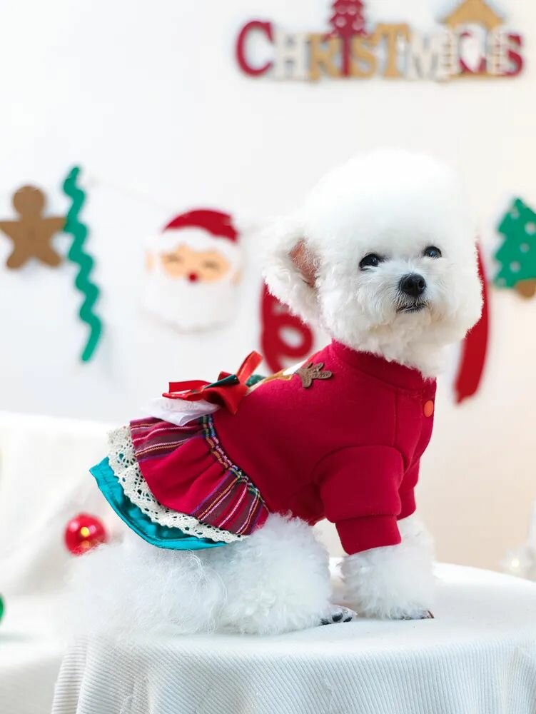 Рождественские юбки, CUTE DOG, которые могут носить как собаки, так и кошки, красные, высококачественные ткани, удобные и теплые, изысканные и красивые