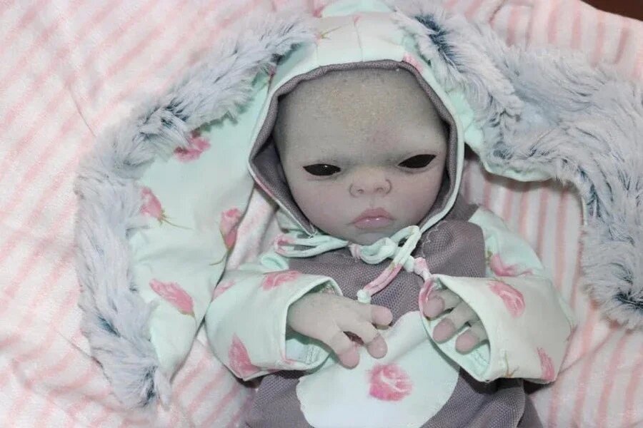 Неокрашенный комплект куклы реборн Imani Alien Baby Premie Sise Levensechte Soft Touch 15 дюймов