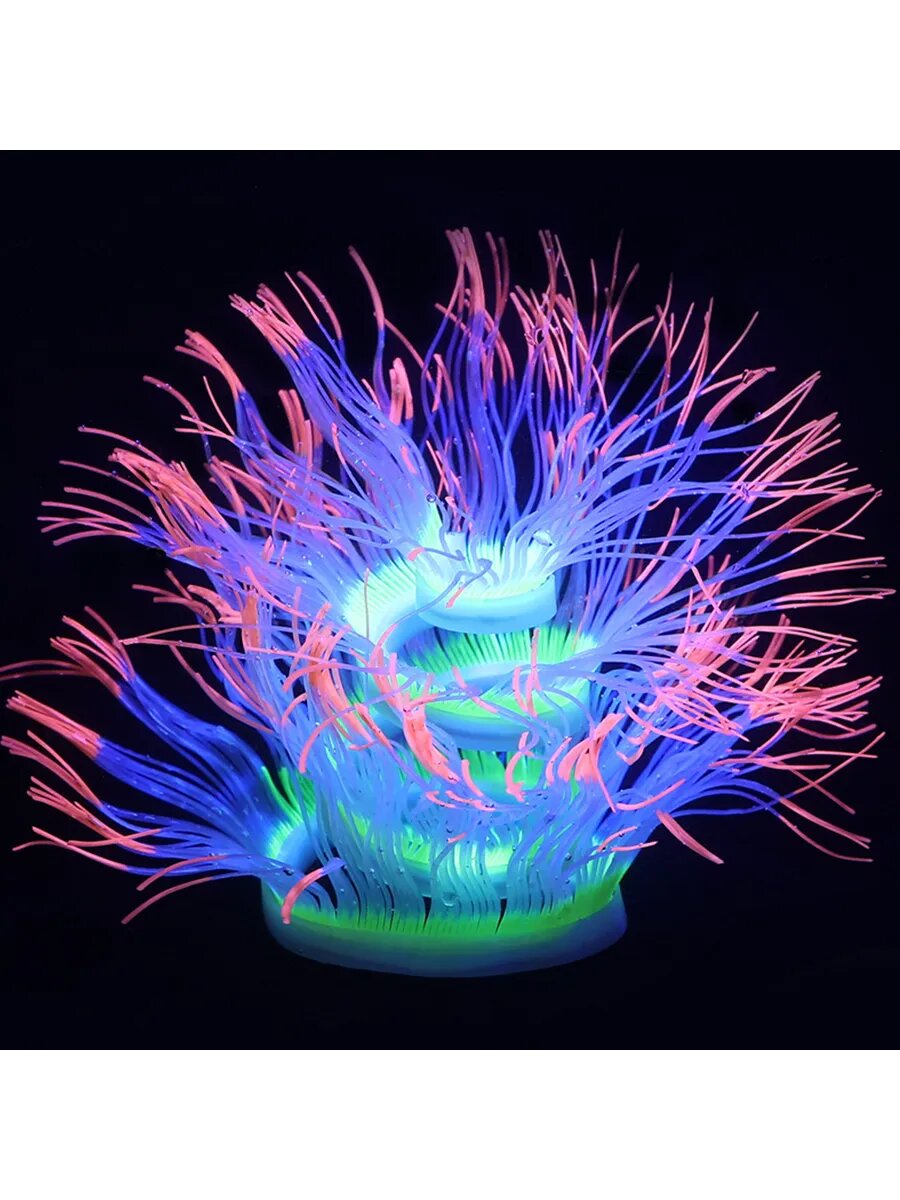 Аквариумный аквариум, искусственный силиконовый коралл,