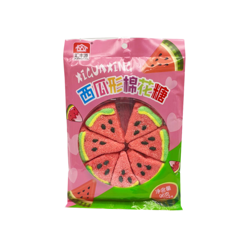 Зефир Huifengyuan со вкусом спелого арбуза с лёгкими фруктовыми акцентами 96 г, Китай