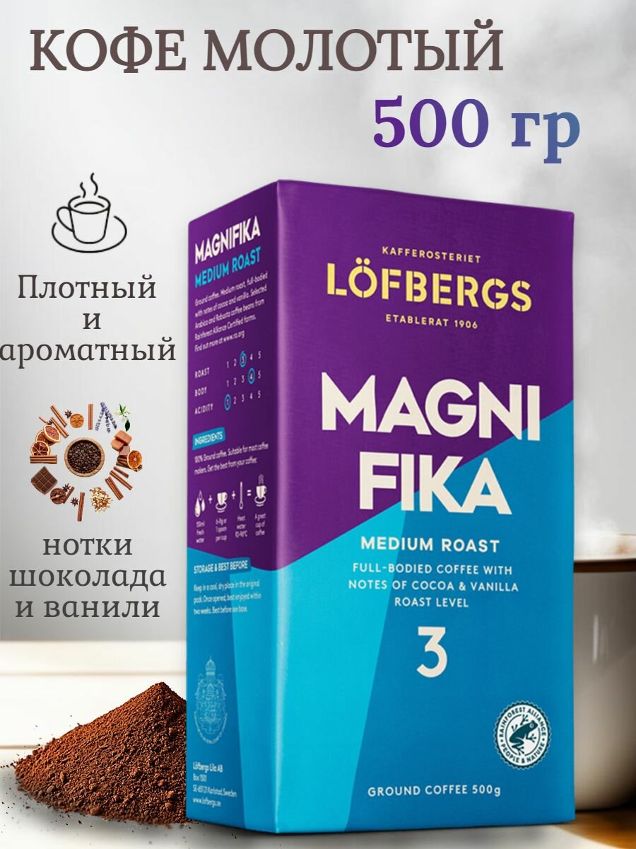 Кофе молотый Lofbergs Magnifika, 500 гр. Швеция