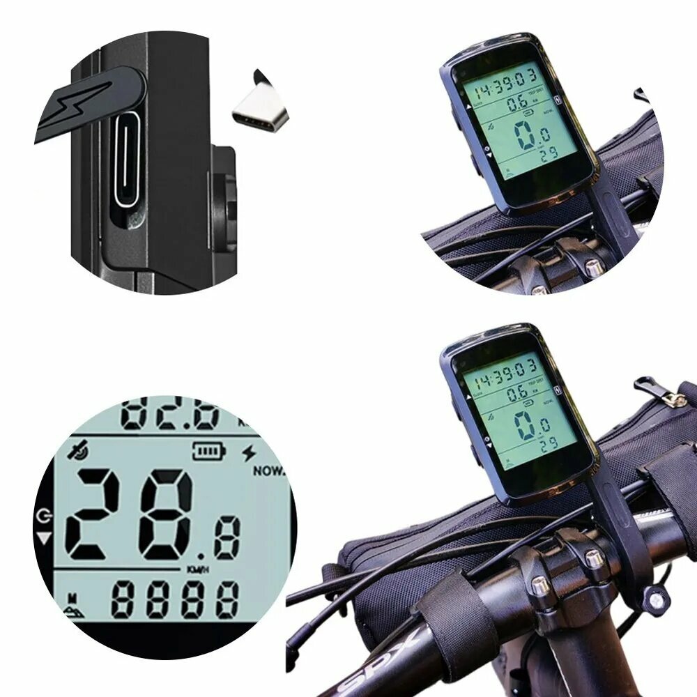 Велосипедный GPS-компьютер без проводов, автономность 28 часов