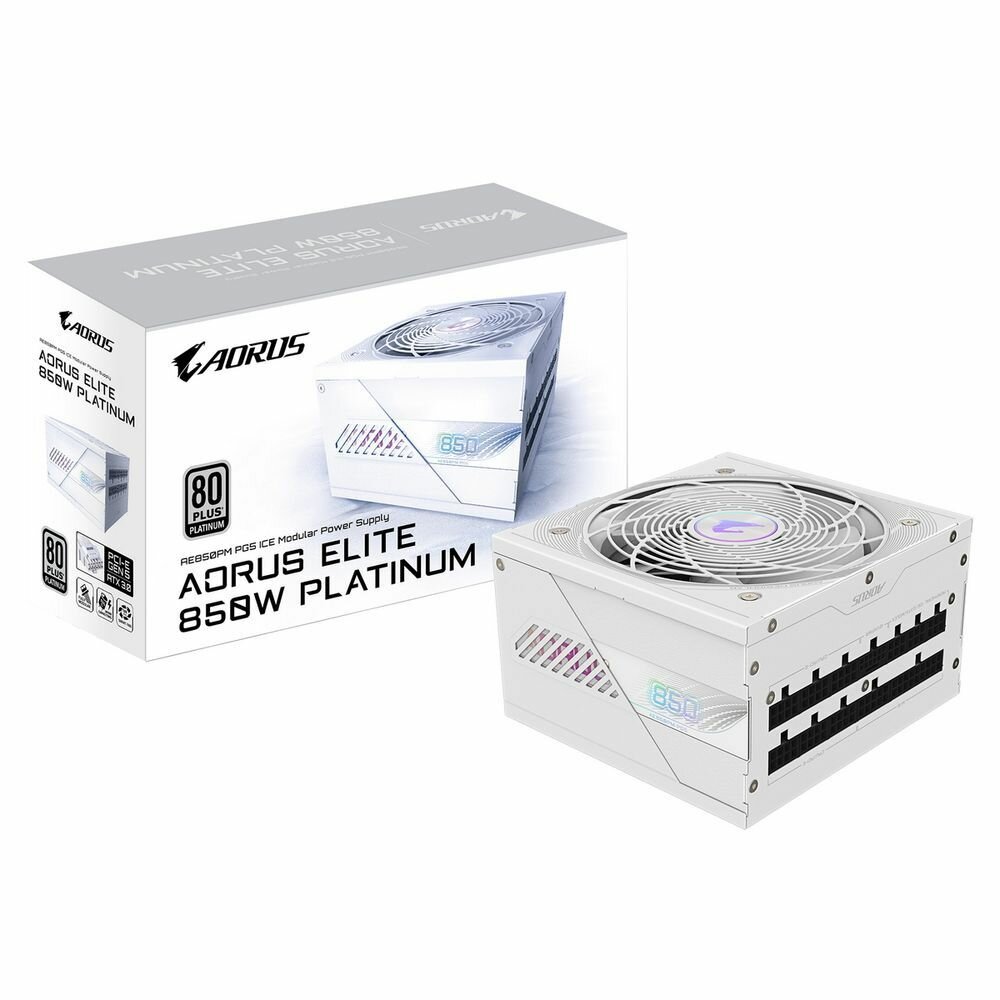 Блок питания Gigabyte AE850PM PG5 ICE 850W, 80Plus, Platinum, полностью модульный, белый