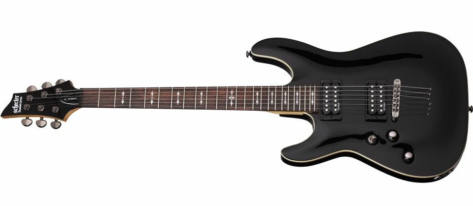 Гитара леворукая SCHECTER OMEN-6 L/H BLK — фото 1