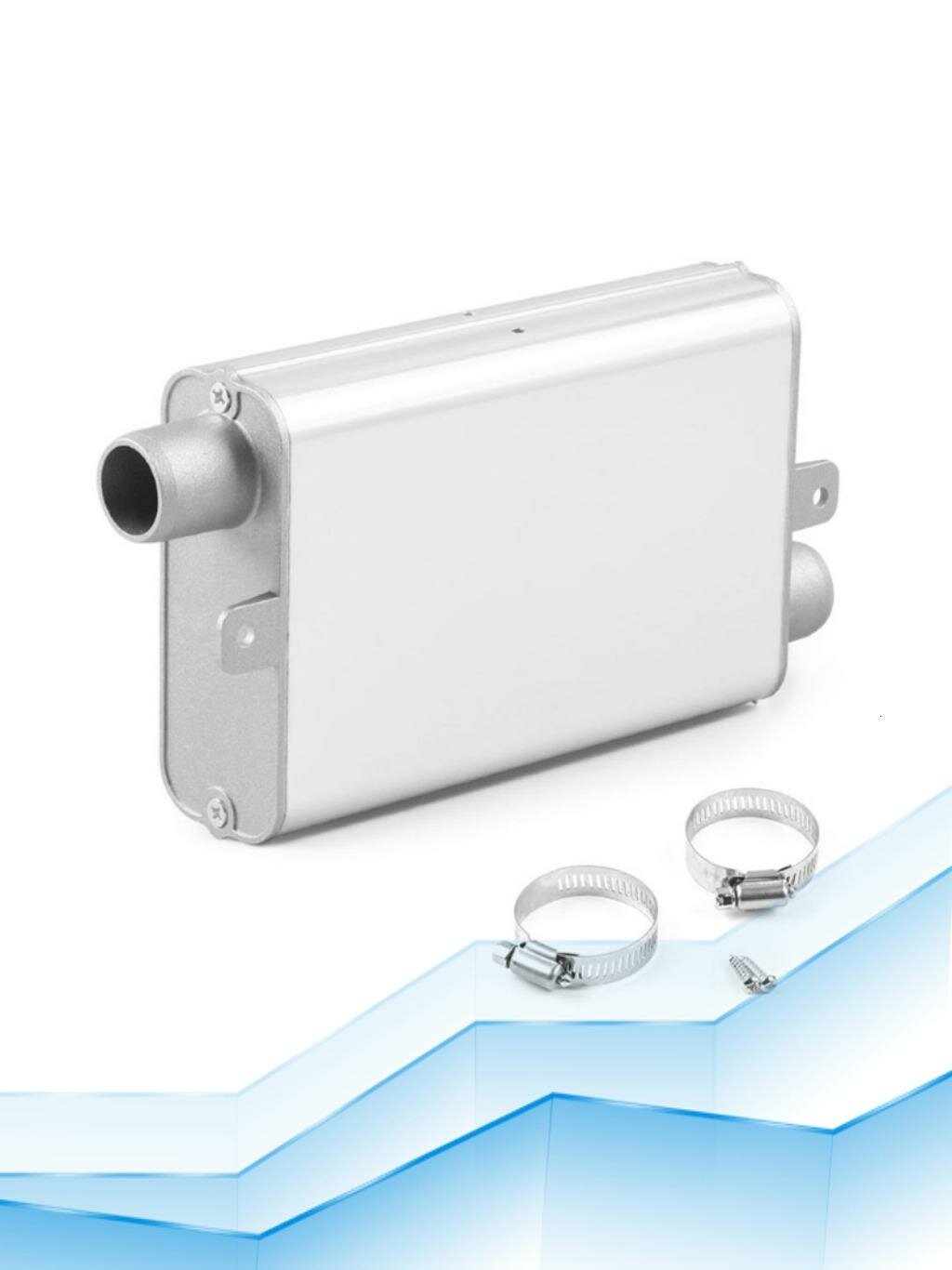 Глушитель для генератора и парковочного отопителя, Серебро