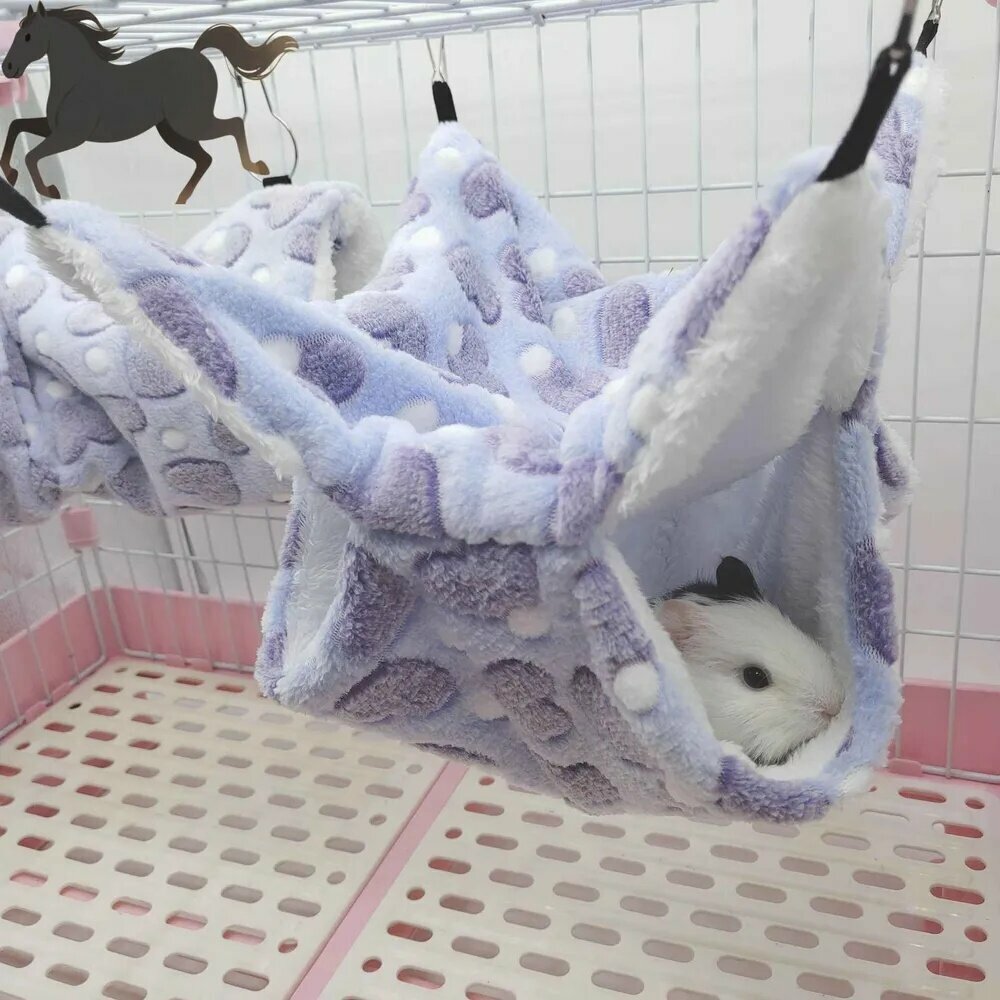 Гамак для крыс, грызунов, хорьков, гамак двухъярусный, 20х20 см. Подвесной домик для грызунов