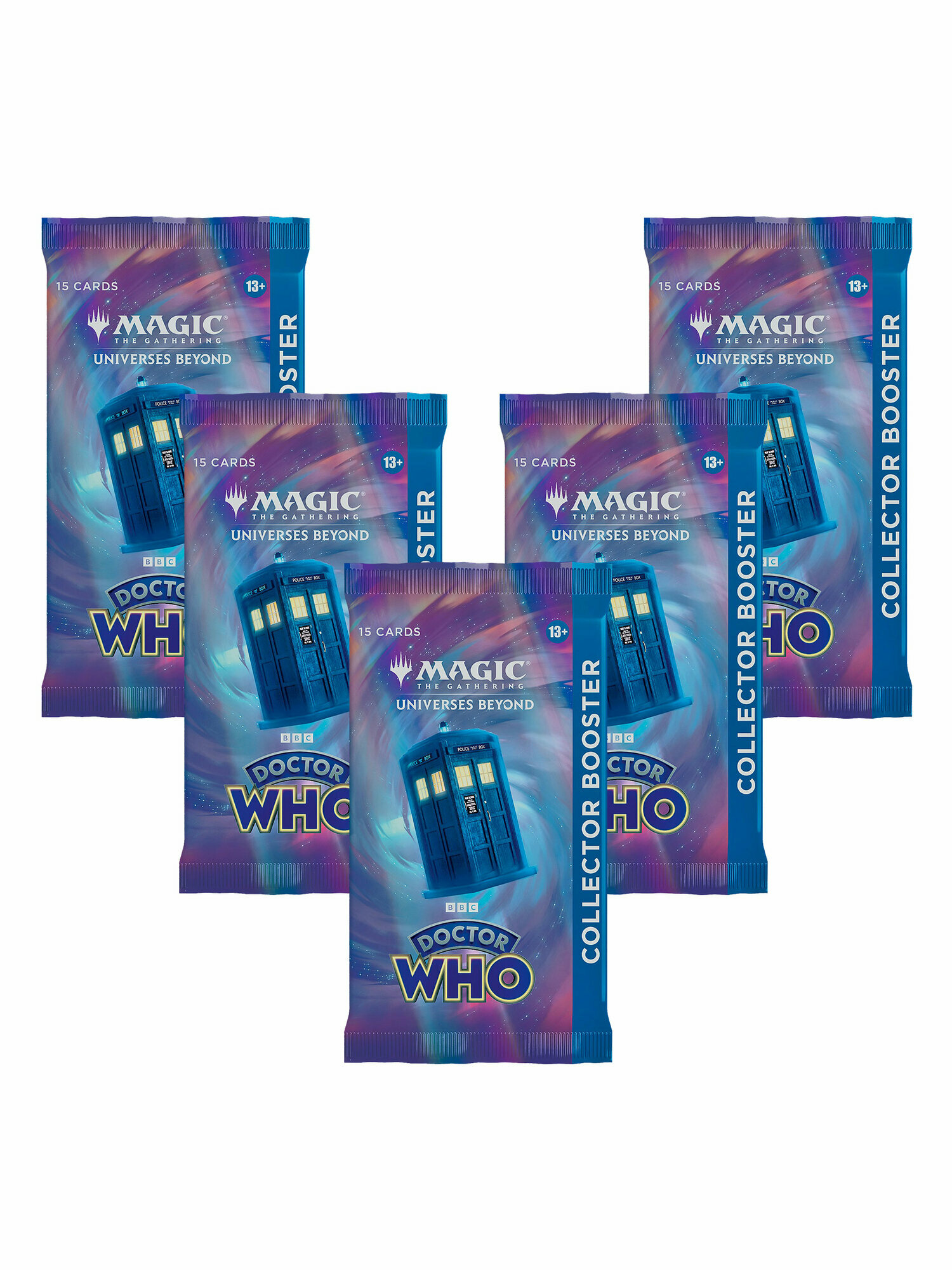 Magic The Gathering: 5 коллекционных бустеров MTG издания Universes Beyond Doctor Who на английском