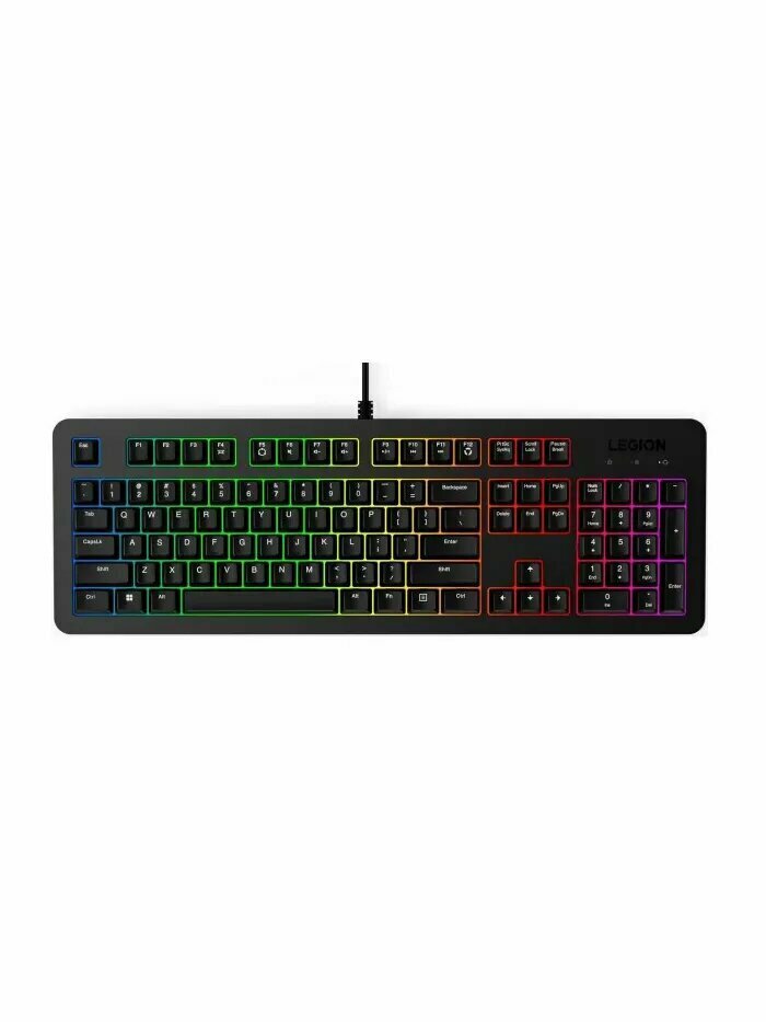 Клавиатура Lenovo Legion K310 RGB GY41N91872 черная USB Multimedia for gamer LED кабель 1.8м (2101060)