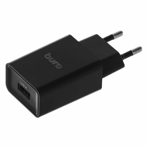 Сетевое зарядное устройство Buro BUWA1, USB-A, 10.5Вт, 2.1A, черный [buwa10s100bk]