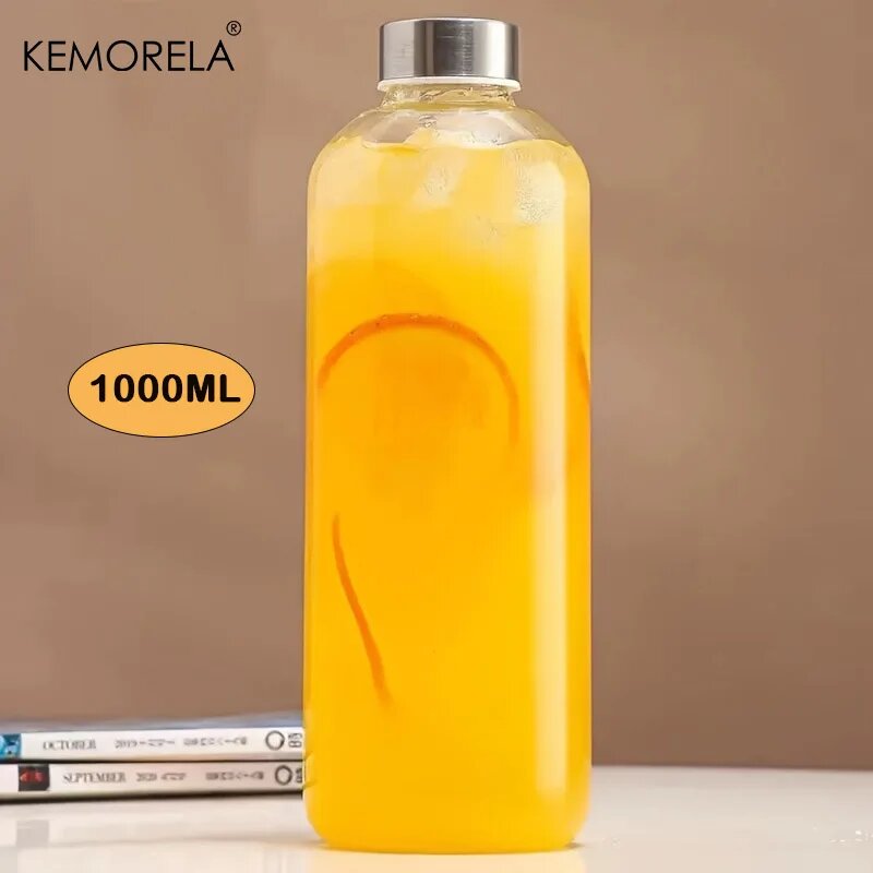 KEMORELA стеклянная бутылка для воды 500/750/1000 мл 1000ML