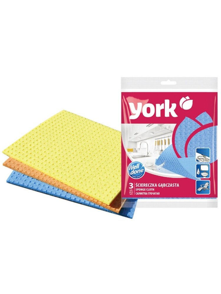 Салфетка (Губч.) 3 шт. YORK 024010 (Артикул: 4100006148)
