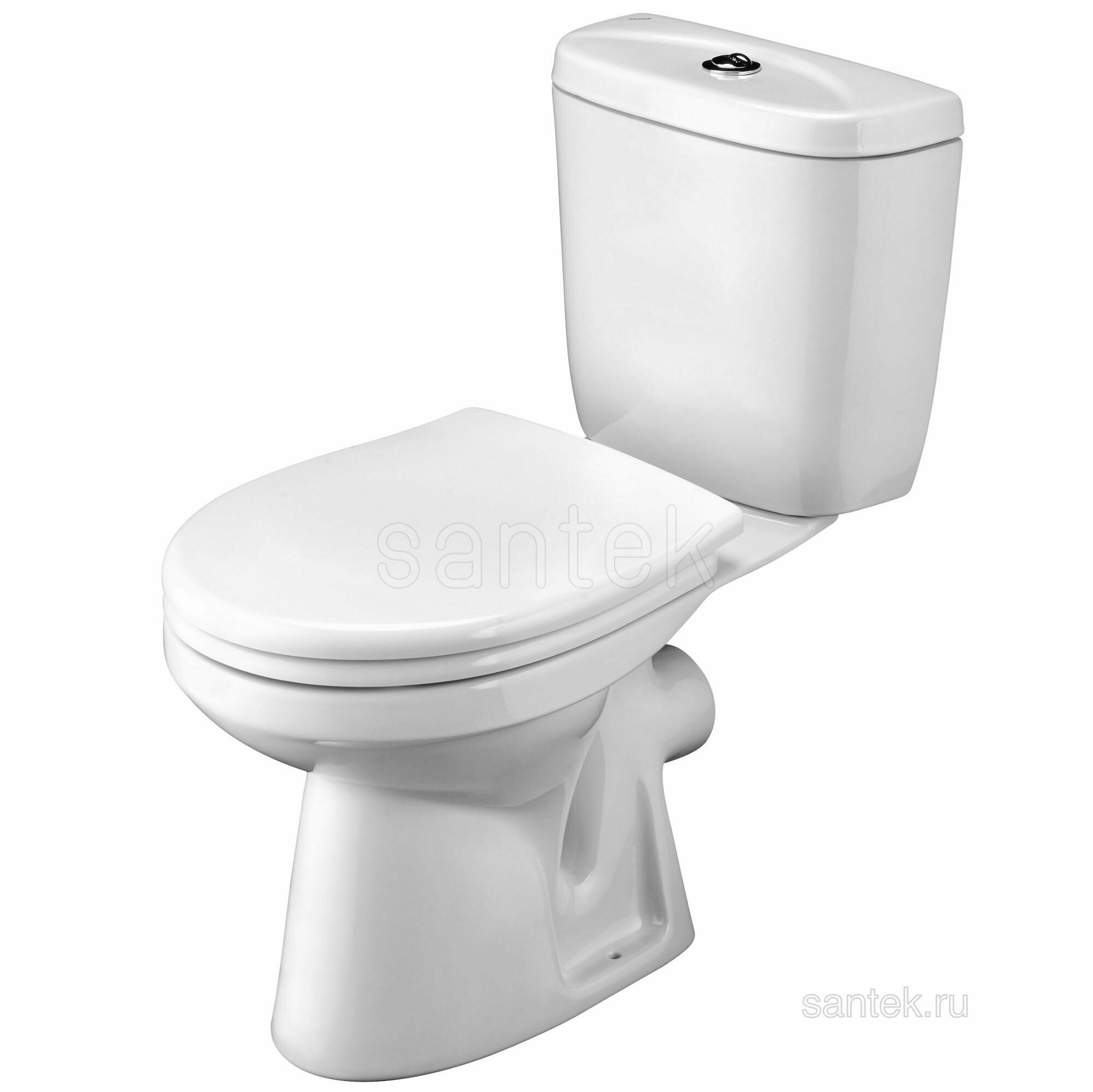 Santek Унитаз - компакт Анимо с сиденьем полипропилен 1WH110035 горизонтальный Santek