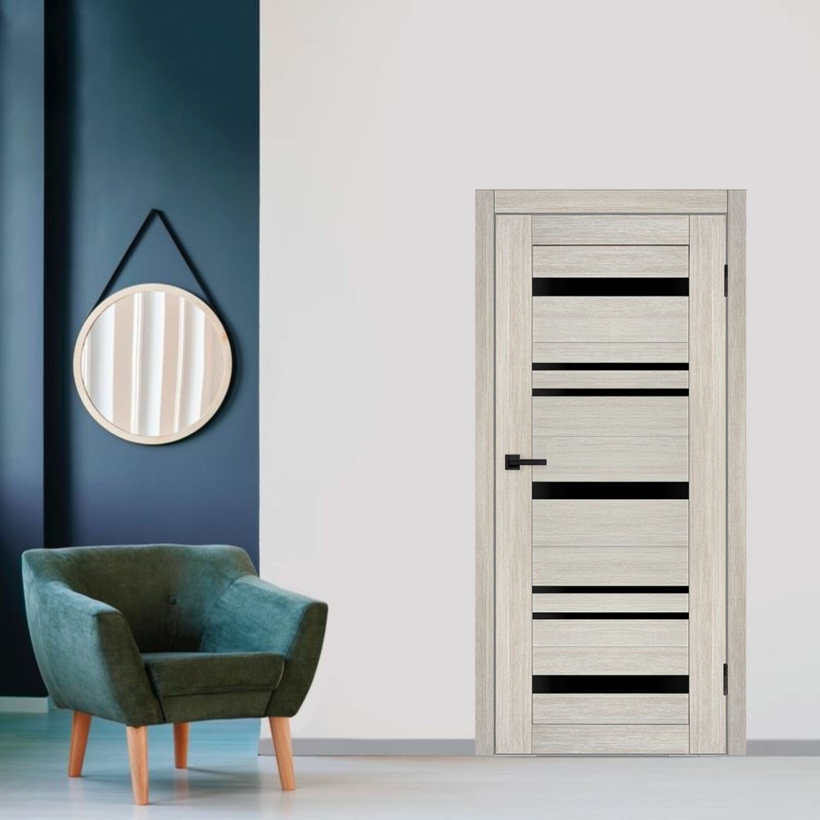 Дверь межкомнатная Сигма-21 Капучино Paputin's Doors 800 х 2000 мм Остекленная