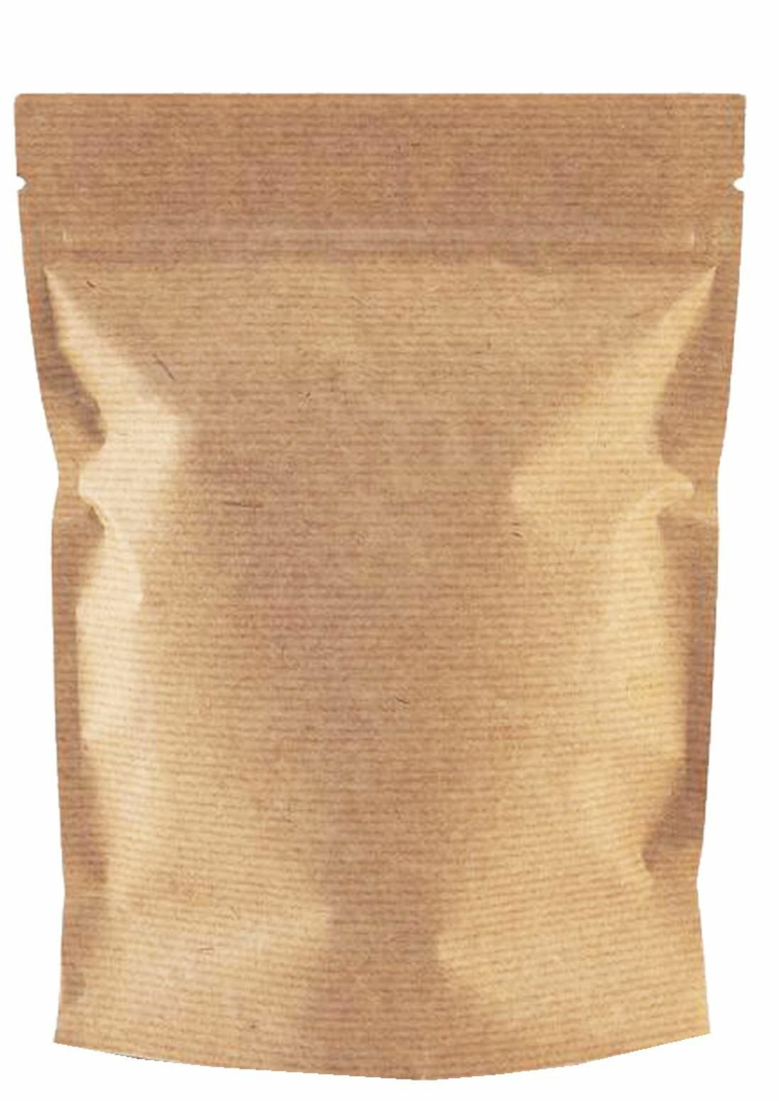 Пакет бумажный "Zip-Lock" б/окна 140х80х190мм крафт уп/10шт