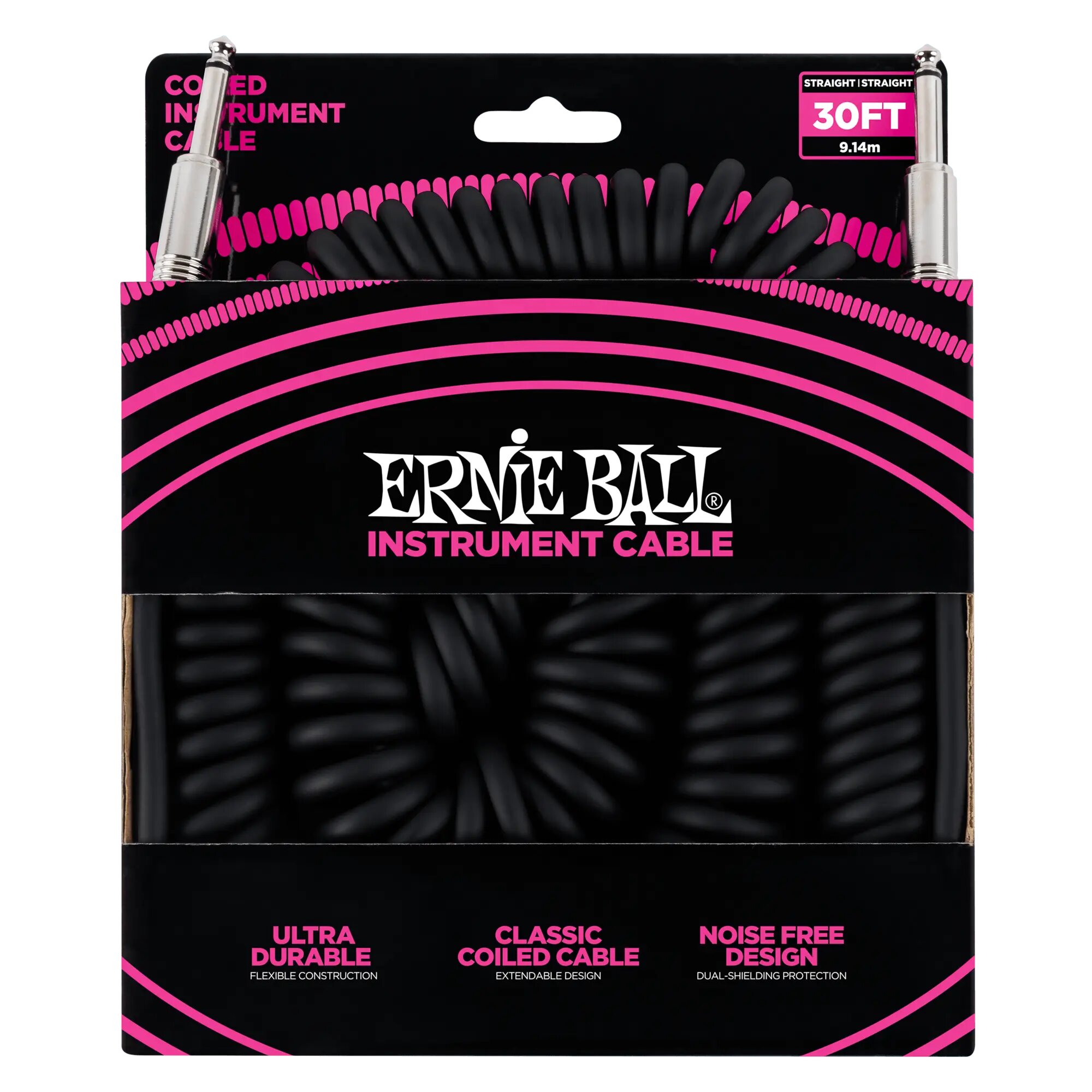Инструментальный кабель Ernie Ball 6044 9м Coiled Black