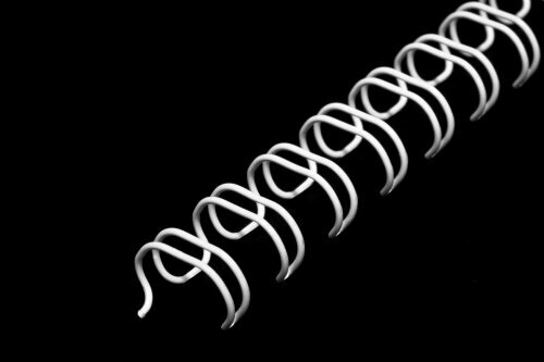 Пружины металлические для переплета Реалист А4, 6.4мм(1/4"), белые,3:1, 1/100, QP, 34 петли, до 45 лст