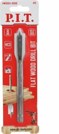 Сверло по дереву перовое P.I.T. 8x152мм(AWOD04-0008)
