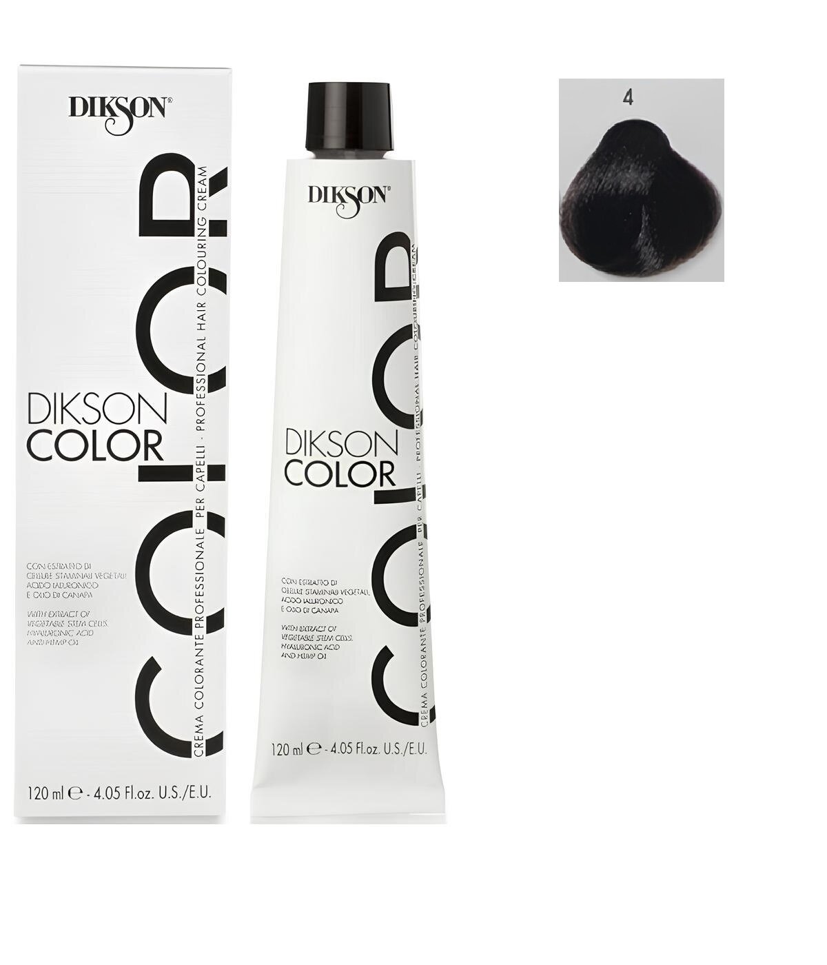 Краска для волос DC 4 каштановый холодный Dikson NATURALI Castano Freddo, 120 мл