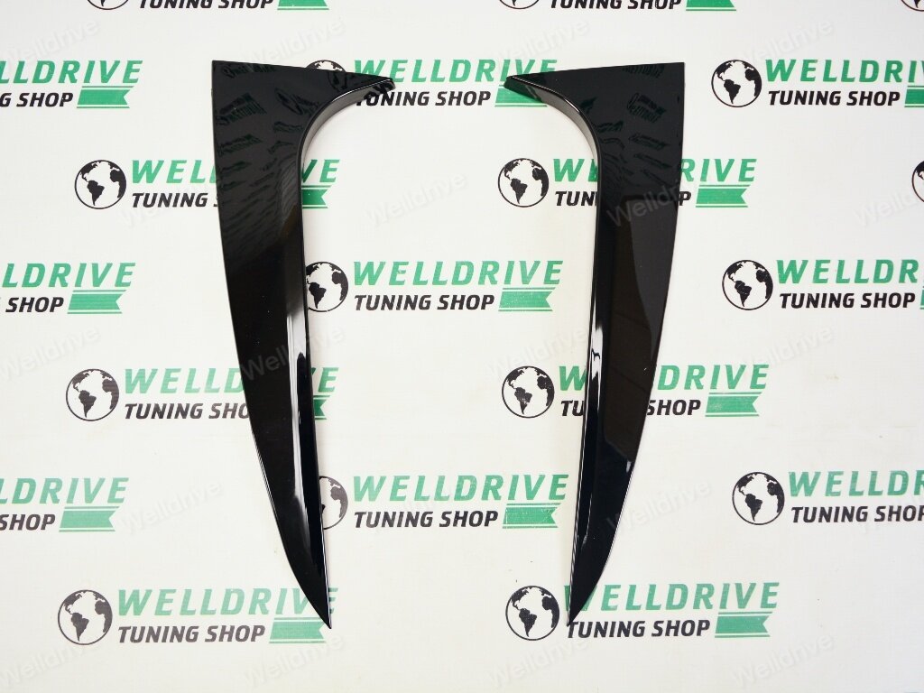 Спойлеры боковые BMW X4 G02 плавники черный глянец glossy black