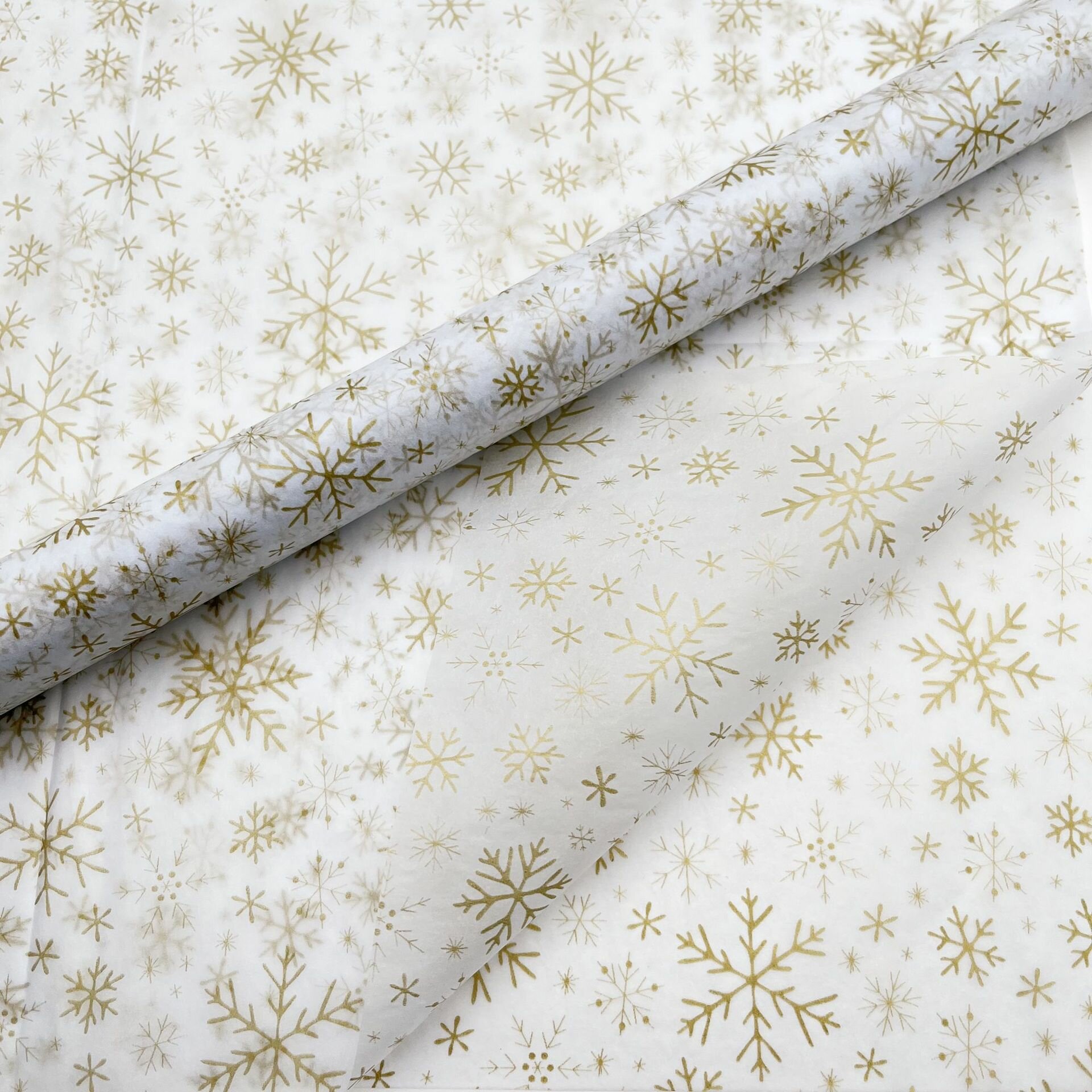 Папиросная бумага Sydney Paper Color Flower Packaging, влагостойкая, узор в виде снежинок, 500 листов