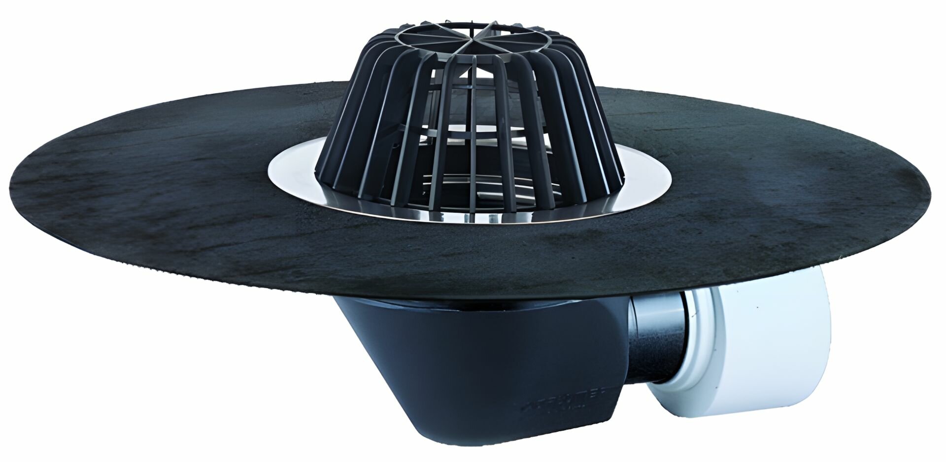 Воронка кровельная, HL64.1H, черный, полипропилен, диаметр 75/110