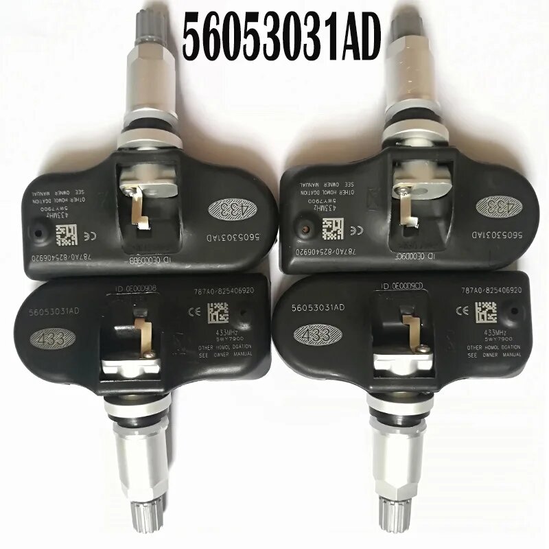 4 шт. датчиков давления в шинах TPMS для Chrysler 200, 300, Sebring, Dodge Avenger, Caliber, Journey 56053031AD 433 МГц