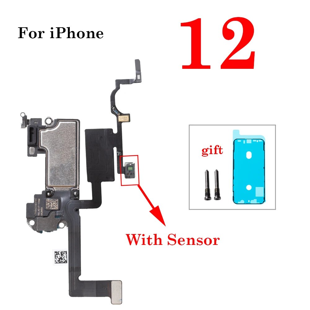 1 комплект, функция распознавания лиц, наушник, датчик приближения, гибкий кабель верхнего динамика для iPhone X XR XS Max 11 12 Pro Max Mini For iPhone 12