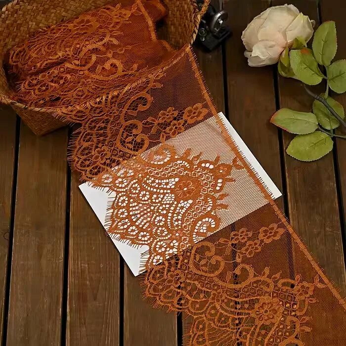 Кружевная лента оранжевая, 3м, color 30