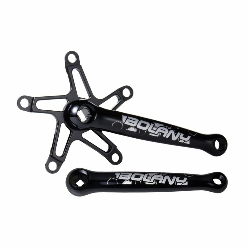 Черный складной велосипед с ретро-квадратной шатунной системой 130BCD