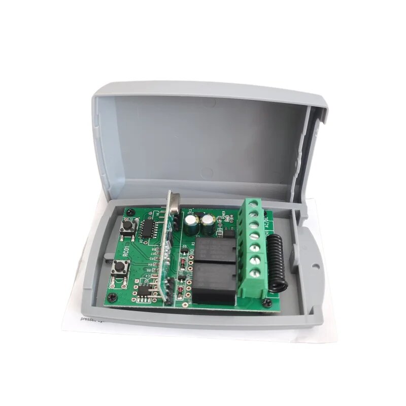 Приемник 433 МГц, беспроводной приемник для гаражных ворот, 9 В-24 В постоянного тока, подвижный приемник с фиксированным кодом, переключатель дистанционного управления для гаражных ворот