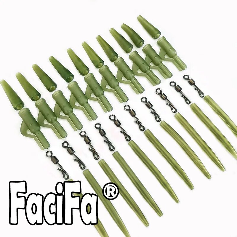 FACIFA 10 комплектов рыболовных принадлежностей для ловли карпа 10 sets 40 pcs