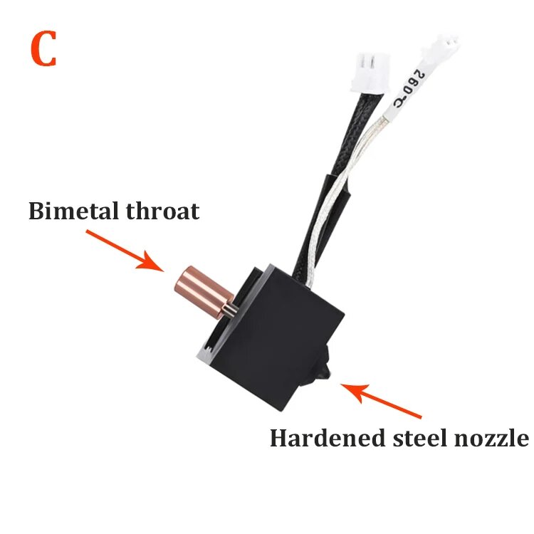 Комплект Hotend для Ender 3 V3 SE из титанового сплава, биметаллическая терморазрывная головка 24 В, 40 Вт, печатающая головка J-образной головки для Ender-3 V3 SE, часть 3D-принтера