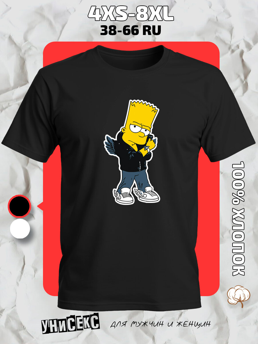Футболка с принтом Симпсоны Барт