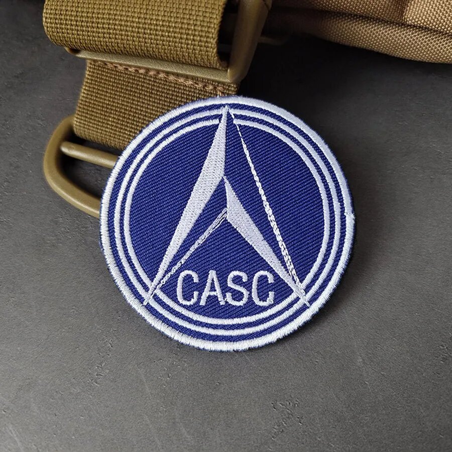 Патч вышитый CASC, темно-синий, 7см, TYPE 1 — фото 1