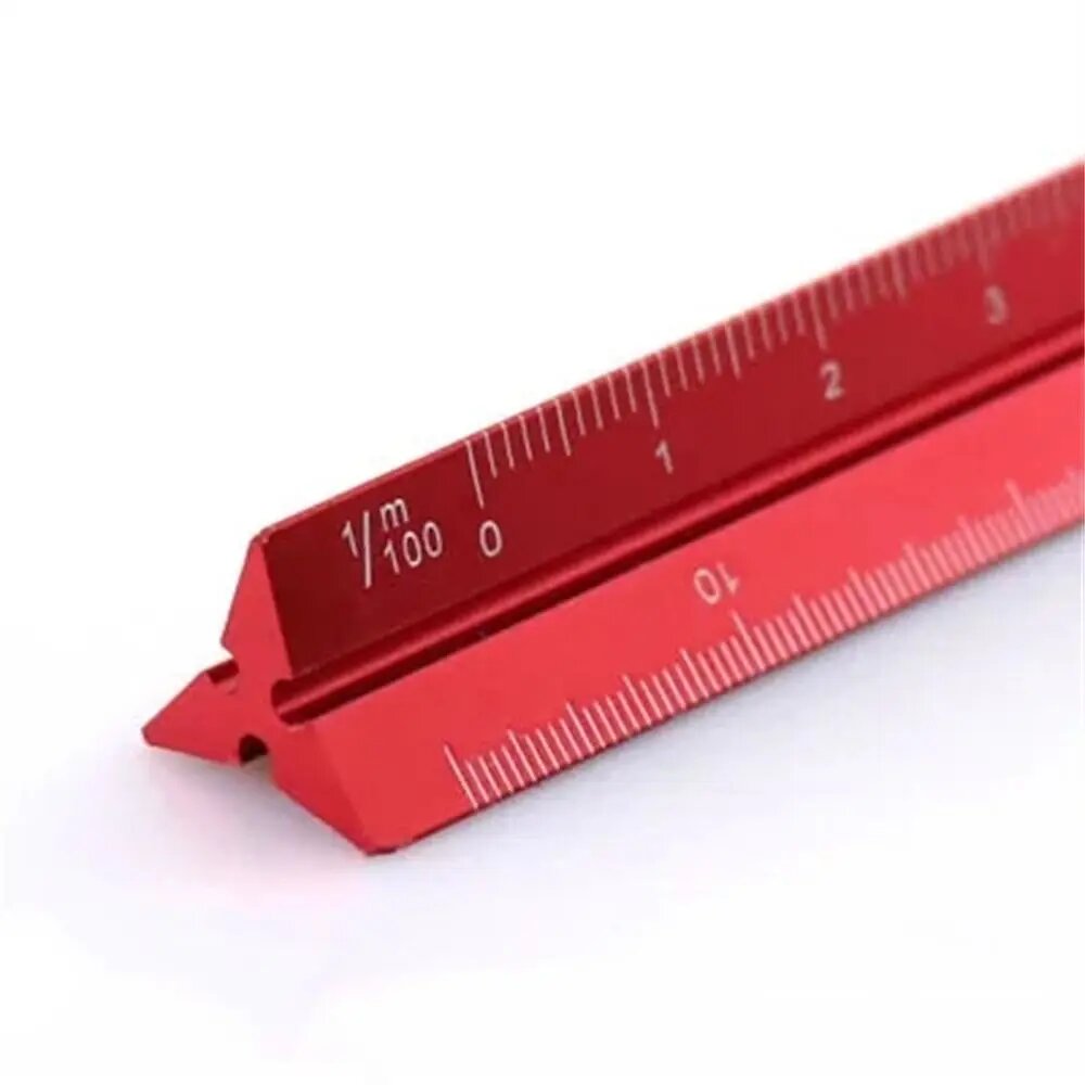 Высококачественная цветная алюминиевая треугольная линейка 15 см 30 см в масштабе 1:20 - 1:600 металлические весы из сплава Regua Desenho H0003