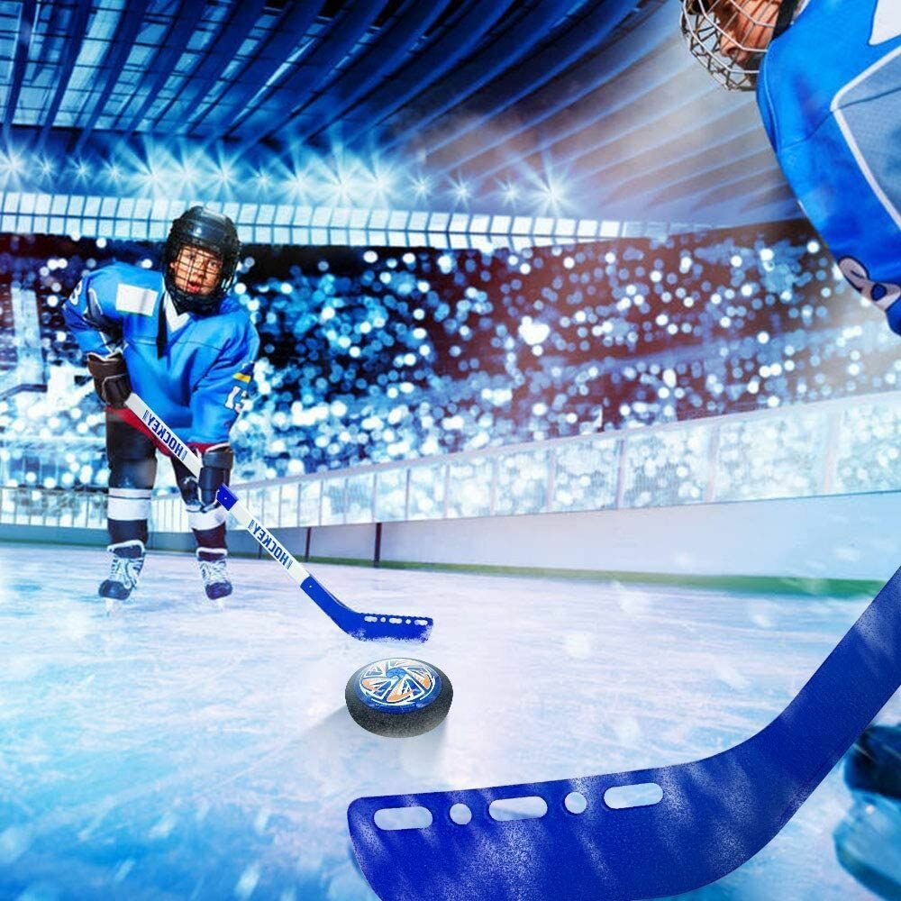 Хоккей на воздушной подушке для мальчиков, крытый открытый, USB перезаряжаемый и аккумуляторный хоккей, плавающий воздушный футбол для семейной игры